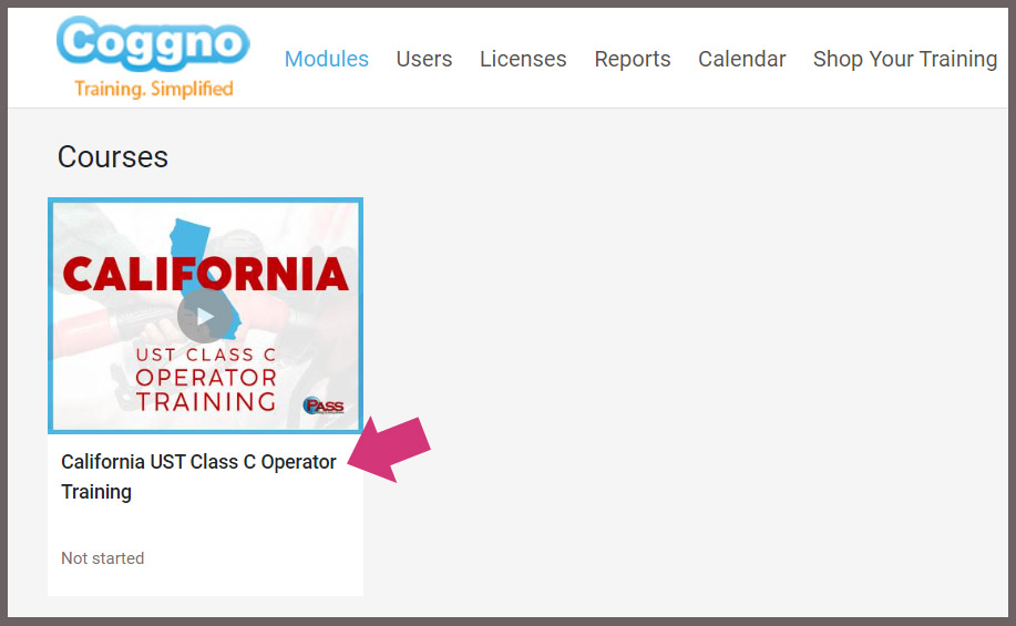 User's Guide for UST Courses - Training Kiosk – Coggno Knowledge Base