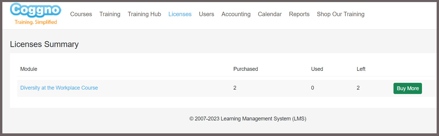 How to Check Your Licenses – Coggno Knowledge Base