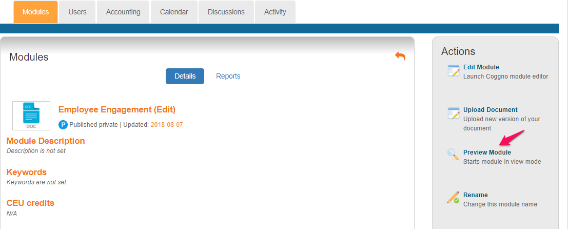 How to Preview the Module you Uploaded – Coggno Knowledge Base